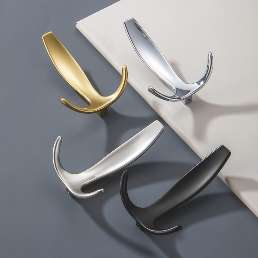 Zamak Double Hook Robe Hook in Oil Rubbed Bronze Finish – Cabinet ...